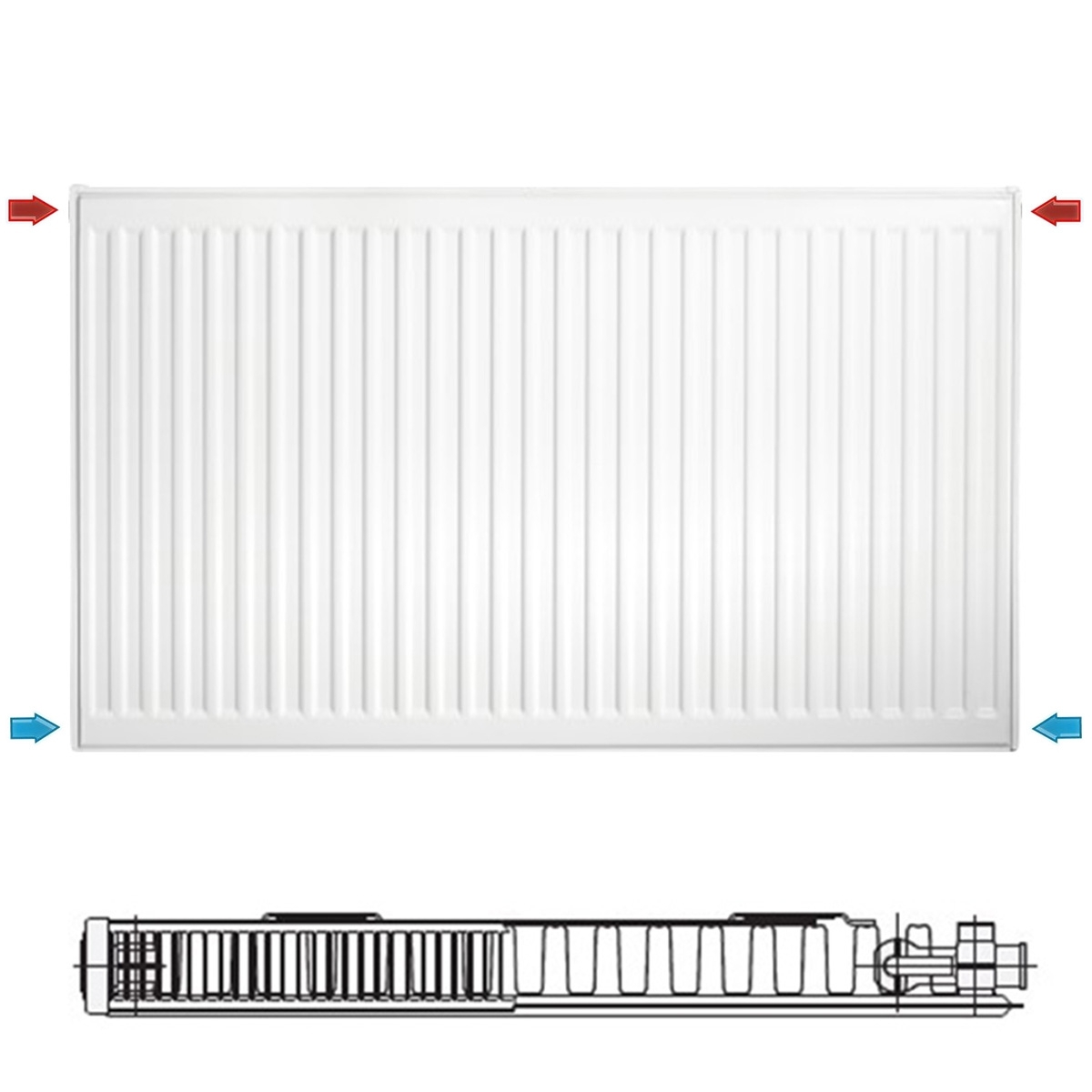 Buderus Logatrend C-Profil.2 Kompaktheizkörper Set 11-600-1200