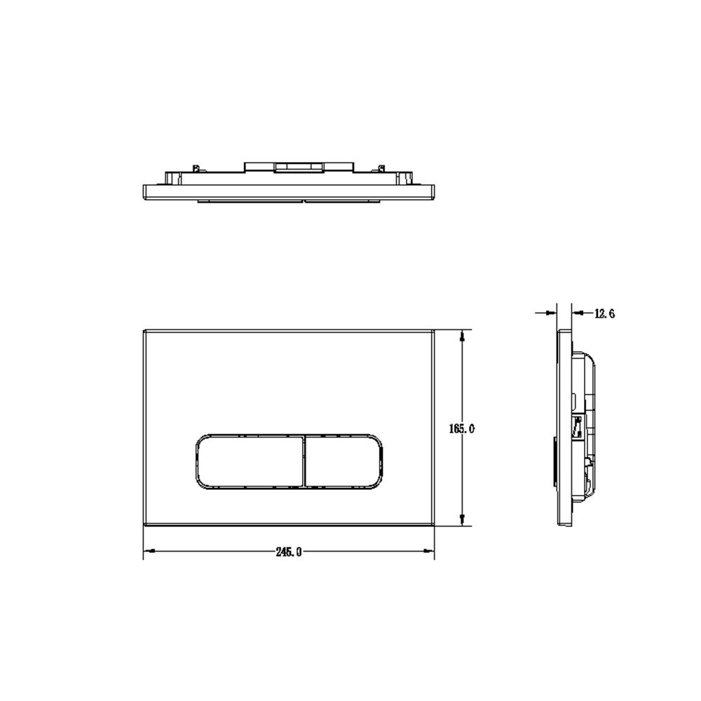 Raybro Betätigungsplatten 2-Mengen-Spülung für Geberit Delta & Sigma g